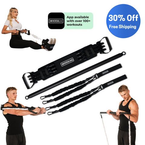 THE UNIVERSAL BAR | Portable Home Gym Resistance Band and Bar ...